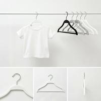 China 32cm length ABS/PP children's clothing hangers with grooved anti-slip design for secure garment display for sale