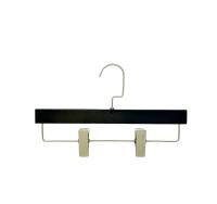 China Thickened plastic trouser hanger with customizable hooks clips and logo printing options for clothing stores and hotels for sale