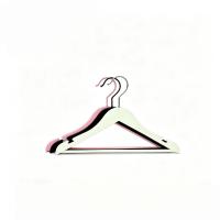 China Plastic Clothes Hanger with Pole Grooved Anti-Slip Design ABS/PP Material 34cm Length for Apparel Stores for sale