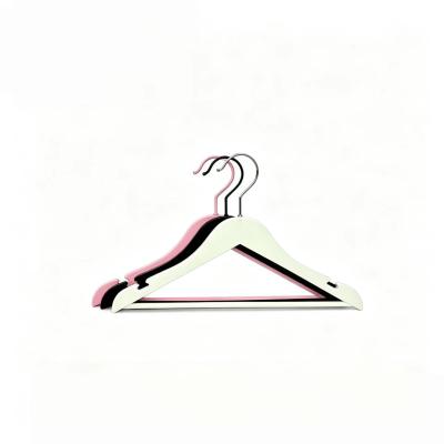 China Plastic Clothes Hanger with Pole Grooved Anti-Slip Design ABS/PP Material 34cm Length for Apparel Stores for sale
