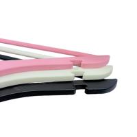 China Plastic Clothes Hanger with Pole Grooved Anti-Slip Design ABS/PP Material 34cm Length for Apparel Stores for sale