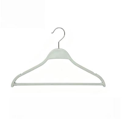 China Round-headed grooved anti-slip plastic clothes hanger with pole customizable hooks and logos made of ABS/PP material for sale