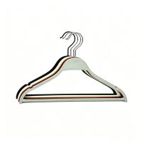 China Round-headed grooved anti-slip plastic clothes hanger with pole customizable hooks and logos made of ABS/PP material for sale