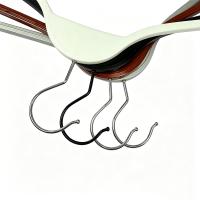 China Round-headed grooved anti-slip plastic clothes hanger with pole customizable hooks and logos made of ABS/PP material for sale