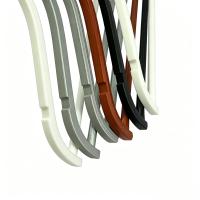 China Round-headed grooved anti-slip plastic clothes hanger with pole customizable hooks and logos made of ABS/PP material for sale