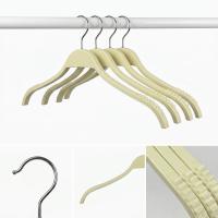 China Off-white thickened and sturdy poleless clothes hanger with 40cm length and non-slip design for wardrobe storage for sale