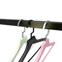 China Flat-top anti-slip clothes hanger with grooved design and thickened construction, 43cm length ideal for clothing stores and hotels for sale