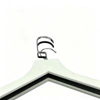 China Non-slip mark-free plastic clothes hanger with 43cm length and wide shoulders for garment stores for sale