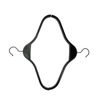 China Wide-shouldered Non-slip Plastic Clothes Hanger with 43cm Length for Clothing Store Display for sale