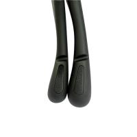 China Matte black non-slip ABS material suit hanger for coats and suits with chrome flat hooks for sale