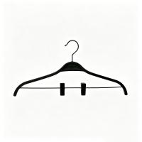 China Non-slip non-marking plastic clothes hanger with clips that does not blister for clothing stores for sale