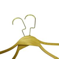 China ABS material anti-slip clothes hangers with wood-colored finish and anti-slip strip available in 40cm length for sale