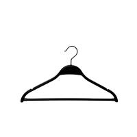 China Anti-slip grooved non-marking thickened heavy-duty plastic clothes hanger for hotel and retail display for sale