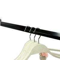 China Thickened non-slip 43cm length clothes hanger with pole for men's and women's clothing stores for sale