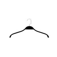 China Thickened wear-resistant plastic clothes hanger with 53cm length for men's clothing store displays for sale