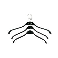 China Thickened wear-resistant plastic clothes hanger with 53cm length for men's clothing store displays for sale