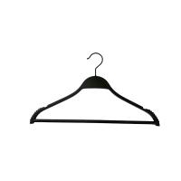 China Hand-applied painted non-slip clothes hanger with pole for clothing stores featuring customizable logo for sale