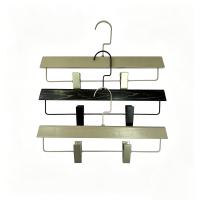 China Durable ABS Plastic Trouser Hanger with Non-Slip PVC Coated Flat Hooks 37cm Length for Clothing Stores and Hotels for sale