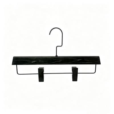 China Durable ABS Plastic Trouser Hanger with Non-Slip PVC Coated Flat Hooks 37cm Length for Clothing Stores and Hotels for sale