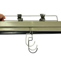 China Durable ABS Plastic Trouser Hanger with Non-Slip PVC Coated Flat Hooks 37cm Length for Clothing Stores and Hotels for sale