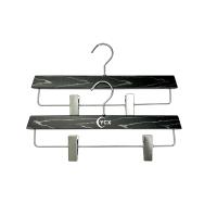 China Non-slip ABS material trouser hanger with 37cm length perfect for suits clothing stores and hotels for sale