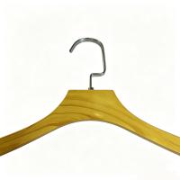 China Wood-look plastic coat hanger with 38cm length and non-slip design for clothing stores and hotels for sale