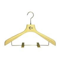 China ABS material suit hanger with non-slip wide shoulders and 44cm length for hotels and clothing stores for sale