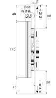 China Electrical Panel Board Garage Door Lock Black Powder Coated for sale