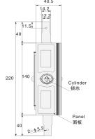 China Electrical Panel Board Garage Door Lock Black Powder Coated for sale
