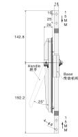China Painting Color Rod Control Lock Shockproff Door Handle Lock for sale