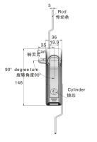 China Black Powder Coated Rod Control Lock OEM Panel Handle Lock ISO Certificate for sale