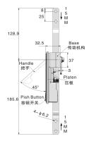 China Electrical Panel Board Door Lock Swing Handle Chrome Surface for sale