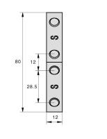 China Powder Coating Zinc Alloy Hinges Concealed Door Sliding 80mm Length for sale