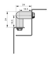 China Powder Coating Zinc Alloy Hinges Concealed Door Sliding 80mm Length for sale