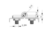 China Rotation External Cabinet Door Hinges Zinc Alloy For Tool Box for sale