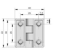 China Rotation External Cabinet Door Hinges Zinc Alloy For Tool Box for sale