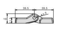 China Black Plastic PA 180 Degree Door Hinge For Electrical Cabinet for sale