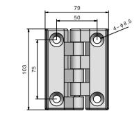 China Black Plastic PA 180 Degree Door Hinge For Electrical Cabinet for sale