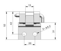 China Furniture Cabinet Door Concealed Hinge Detachable Black Powder Coated for sale