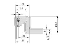 China Furniture Cabinet Door Concealed Hinge Detachable Black Powder Coated for sale