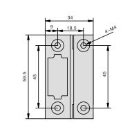 China Powder Coated Zinc Alloy Hinges Black Color For ToolBox Cabinet for sale