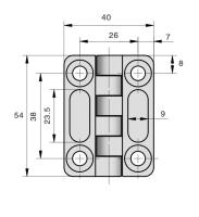 China Custom Electrical Steel Butterfly Hinges Panel Screw Type Industrial for sale