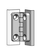 China Custom Electrical Steel Butterfly Hinges Panel Screw Type Industrial for sale