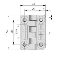 China MEIGU CL209 180 Degree Rotation Industrial Adjustable Zinc Alloy Cabinet Hinge 54x40m for sale