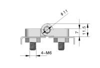 China MEIGU CL209 180 Degree Rotation Industrial Adjustable Zinc Alloy Cabinet Hinge 54x40m for sale