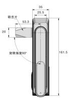 China Powder Coated Stainless Steel Cabinet Lock Swing Door Handle Lock for sale