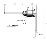 China Keyless 304 Stainless Steel Handle Lock Powder Coated ISO Certificate for sale