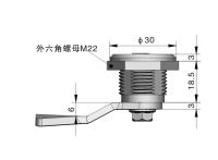 China Die Cast Cabinet Cylindrical Door Lock Zinc Alloy With Dust Protect Cover for sale