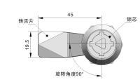 China Die Cast Cabinet Cylindrical Door Lock Zinc Alloy With Dust Protect Cover for sale