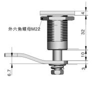 China Cabinet Door Cam Quarter Turn Lock ToolBox OEM With Different Size for sale